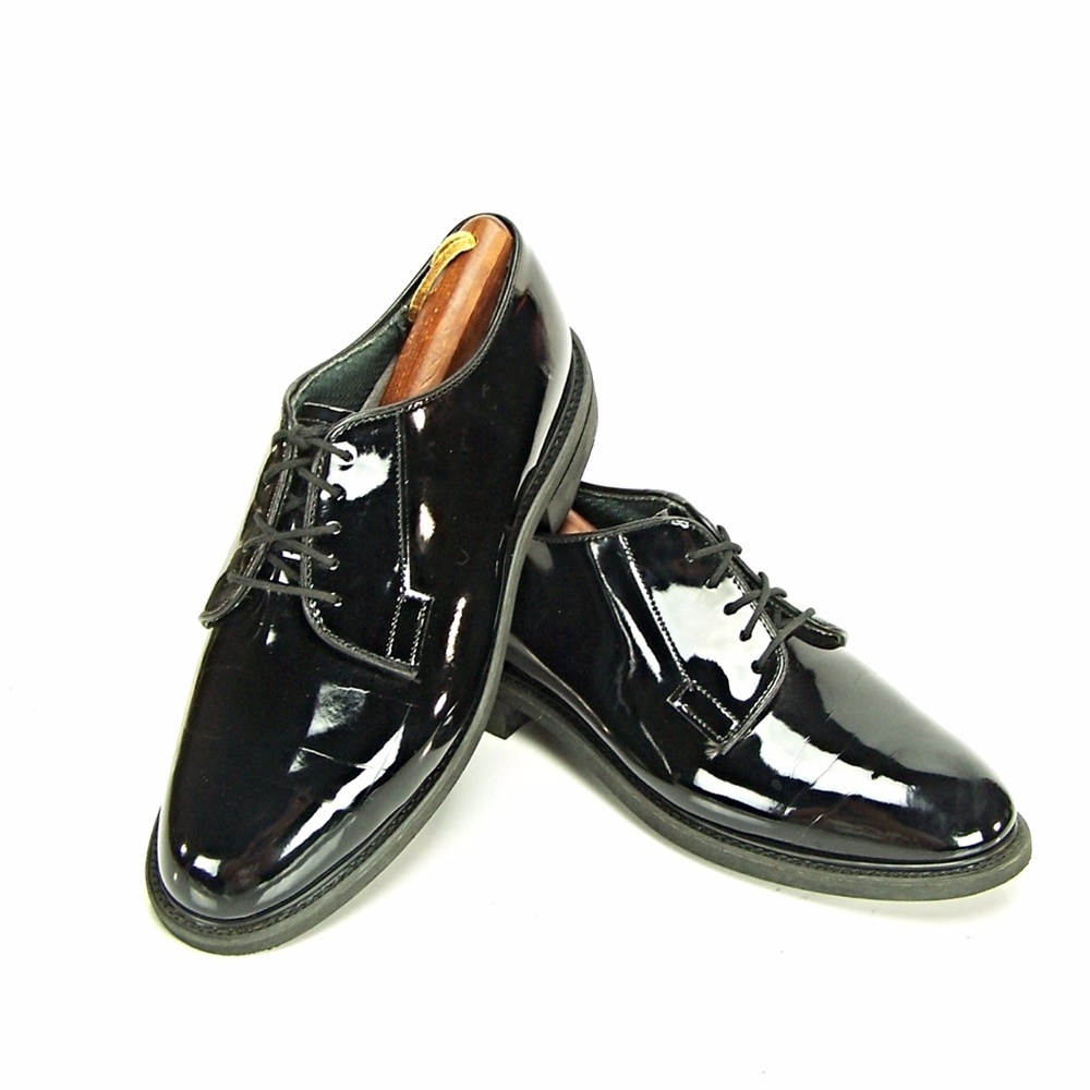 Bates Black Patent Leather Dress Tux, Force Shoes - Gem